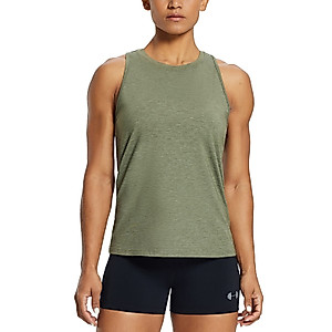 BALEAF Women's Workout Tank Tops Racerback Athletic Running Muscle Tank Gym Tennis Shirts Exercise Fitness Heather Green M