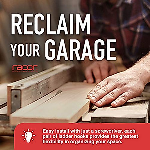 Racor - L2000 - Tornado Ladder Hook - Extended L-Hook Design - 2-Pack