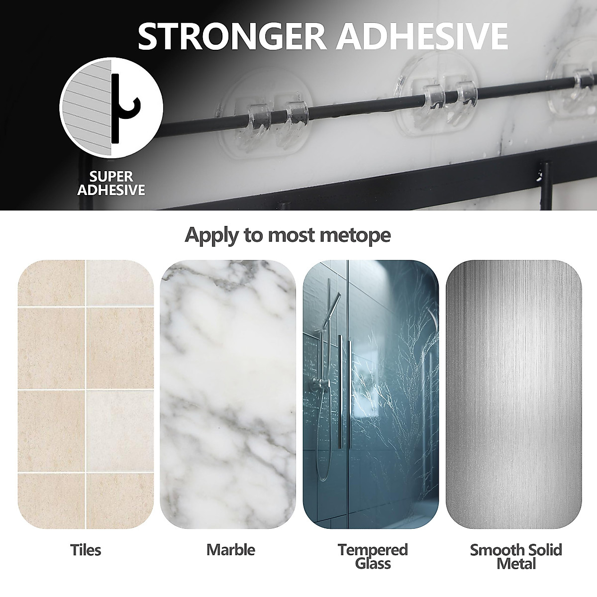 senzibser Show Caddy.Shower Shelves Black Shower Shelves for Inside Shower.NO Driling Easy Installation shower shelf shower [2-Pack]