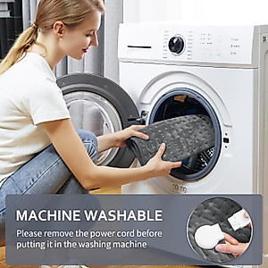 Electric Heating Pad for Back Pain Relife, Cramps, Neck and Shoulder, Moist/Dry Heat Therapy with Auto Shut Off Heating Pads, Holiday Christmas Gifts for Women Men Mom Dad (12"*24"), Gray