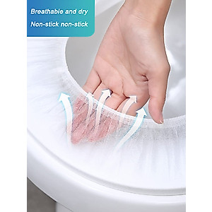 RRMMAN 20 Pack Toilet Seat Cover Plastic Waterproof Potty Seat Covers Non Slip Individually Wrapped for Kids Travel Potty Training Nonslip Toilet Covers Disposable for Travel and Public Restrooms…