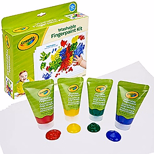 Crayola My First Finger Paint For Toddlers, Painting Paper, Kids Indoor Activities At Home, Gift