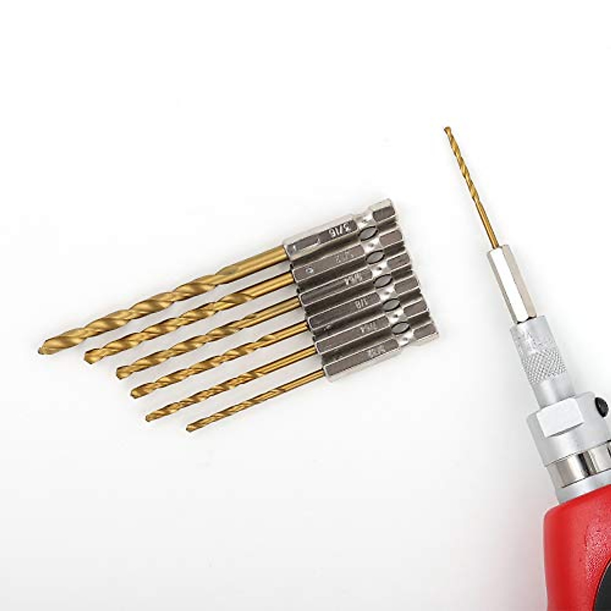 COMOWARE Impact Screwdriver Bit Set with Titanium Drill Bits - Quick Release Twist Drill Bit Set with Tough Case, Impact Driver Bit Set Total 35Pcs