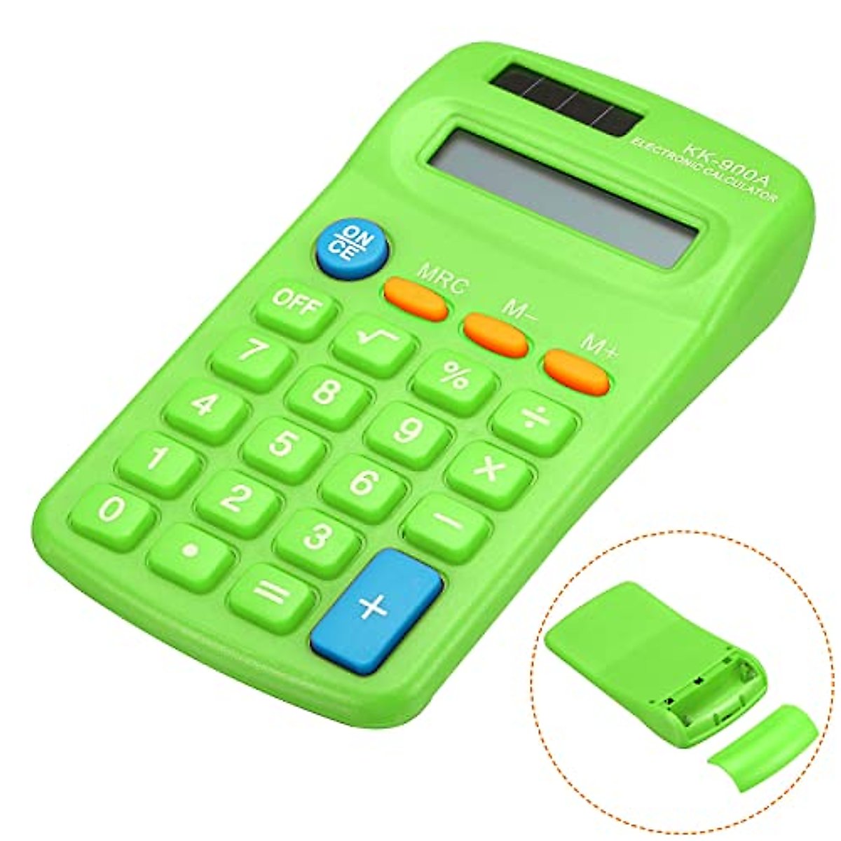 PATIKIL Small Pocket Calculator, 2 Pack Basic Handheld Calculator 8 Digit LCD Display Four Function Battery Powered for Desktop Home Office, Green