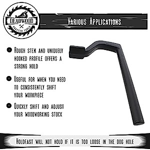 DCT Bench Holdfast Woodworking Tools – 8in Bench Holdfast Clamps Woodworking Bench Holddown Clamps, 2 Pack