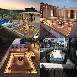 Leather Bench Cushion, Waterproof Non-Slip Sofa Settee Soft Chair Cushion, Long Rectangle Loveseat Seat Mattress for Outdoor/Indoor/Garden/Patio/Dining 48x14inch,Brown