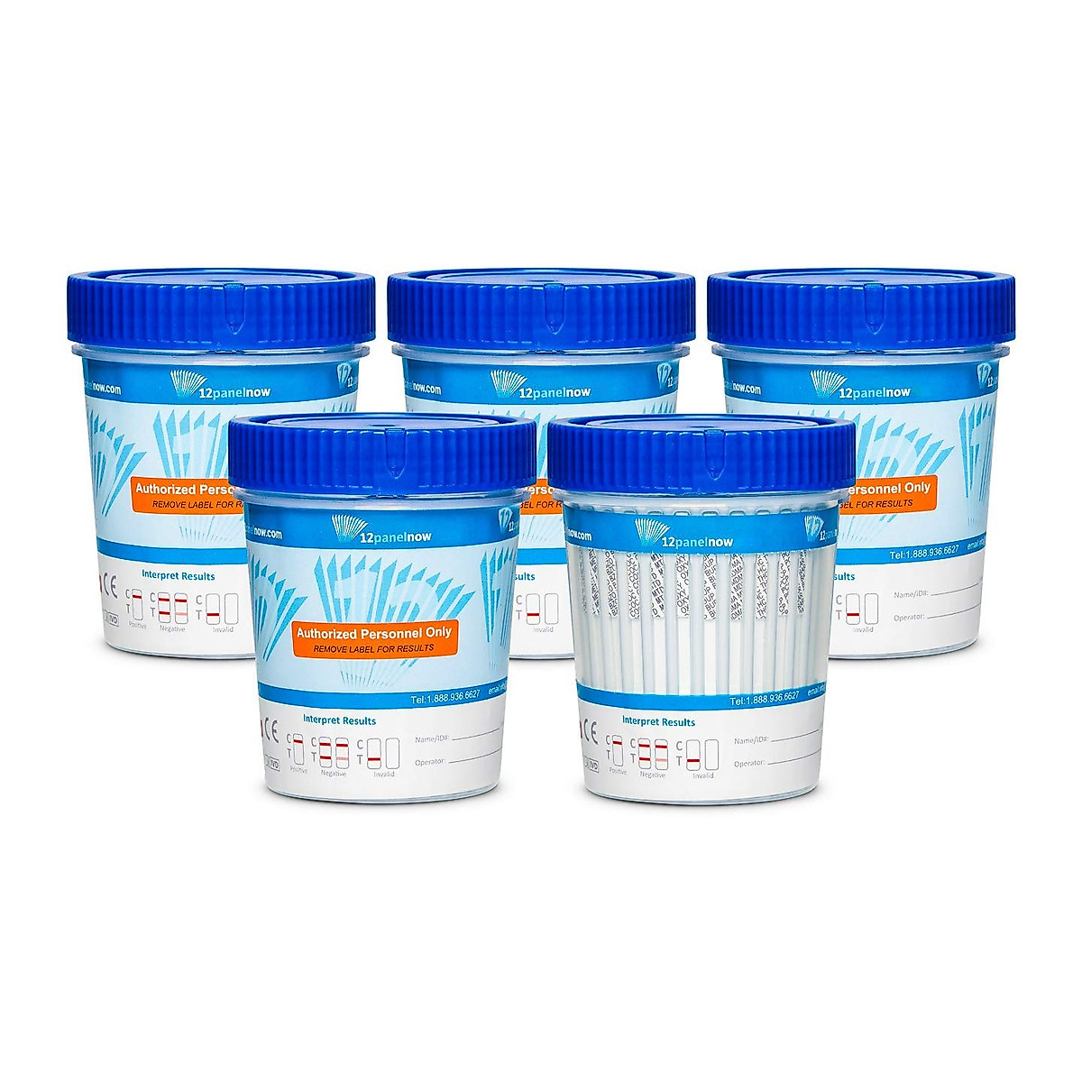 [25 Pack] 12 Panel Drug Test Screening Cups - Tests for AMP, BAR, BUP, BZO, COC, MDMA, MET, MTD, OPI, OXY, TCA, and THC, Instant Multi Panel Urine Drug Test with Temperature Strip