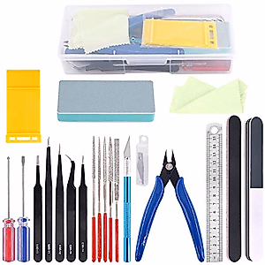 Rustark 21Pcs Modeler Basic Tools Craft Set Hobby Building Tools Kit for Gundam Car Model Building