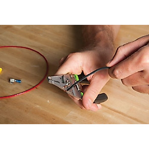 Greenlee 1955-SS Stainless Steel Wire Stripper for 10-18 AWG Solid and 12-20 AWG Stranded, Heavy-Duty Stripper, Cutter, and Crimper Tool