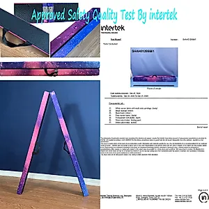 FC FUNCHEER 8FT Folding Balance Beam -Gymnastics Floor Beam - Gymnastics Equipment- Anti-Slip Bottom - Suede Cover - Carry Bag for Kids/Adults Home & Gym Center