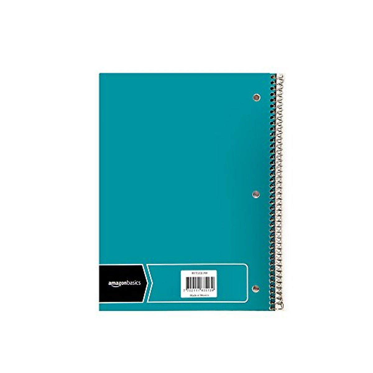 Amazon Basics Wide Ruled Wirebound Spiral Notebook, 70-Sheet, 5 Pack, Multicolor