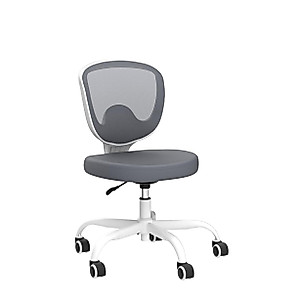 Primy Kids Desk Chair, Ergonomic Children Study Computer Chair Adjustable, Breathable Mesh Office Chair with Wheels, Armless Rolling Swivel School Task Chair for Boys Girls Age 4-12 in Home Bedroom