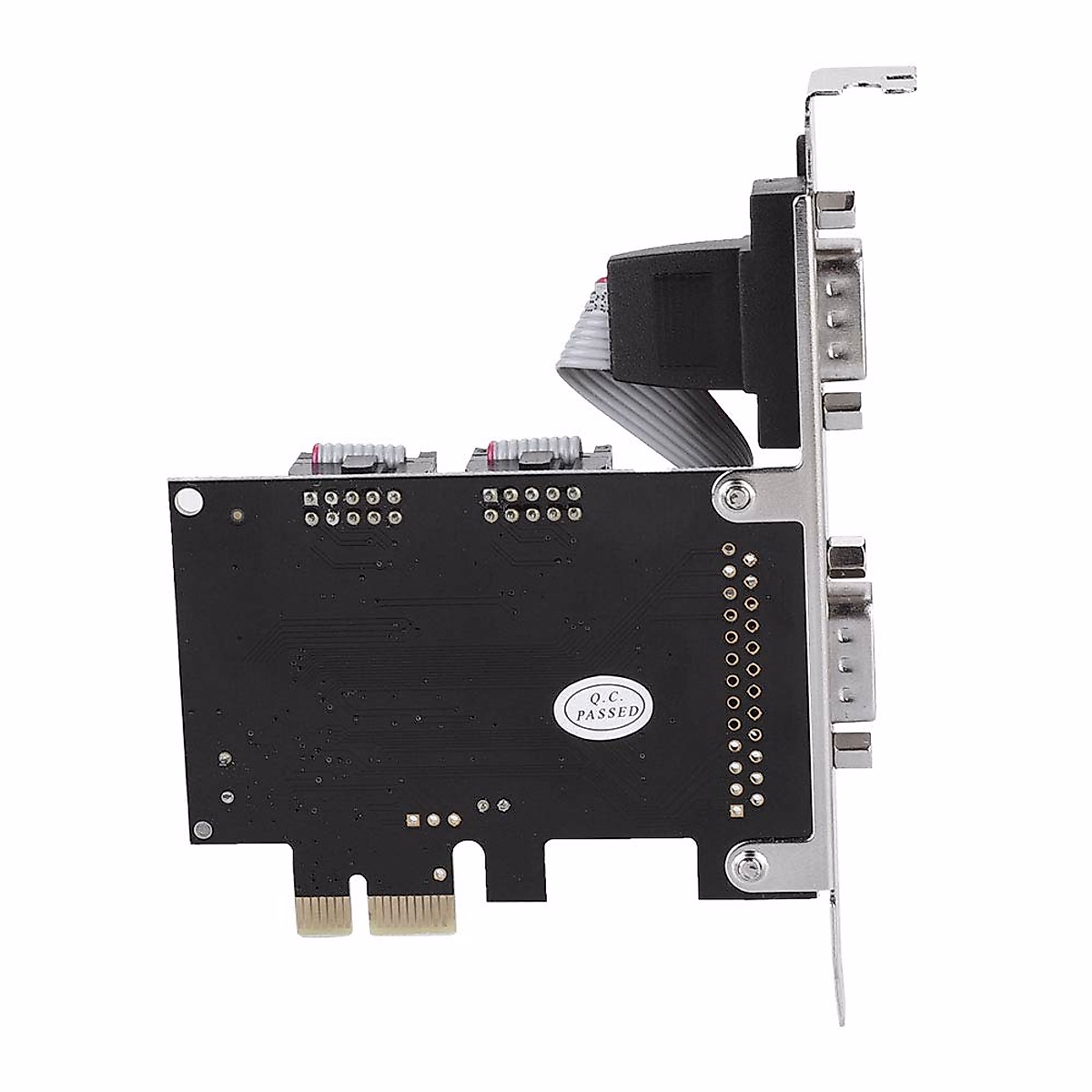 Eboxer 2 Port PCI Express RS232 Serial Adapter, PCIe to RS232 Serial Port Host Controller Expansion Card for Laptop PC, 2.5Gb/s Full Duplex Channel, Plug and Play