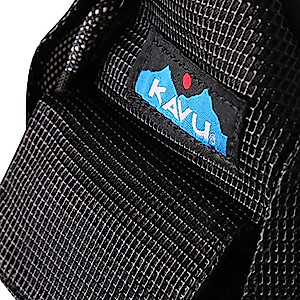 KAVU Mini Beach Rope Bag Mesh Crossbody Sling Backpack - Black