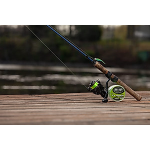 K9 Hi-Vis Fluoro Fishing Line — Ultra Low-Memory, Abrasion Resistant, Long-Casting — Glow Under Black Light, Chartreuse — Virtually Invisible Underwater — Great for Spinning Reels — 550 Yards, 6lb
