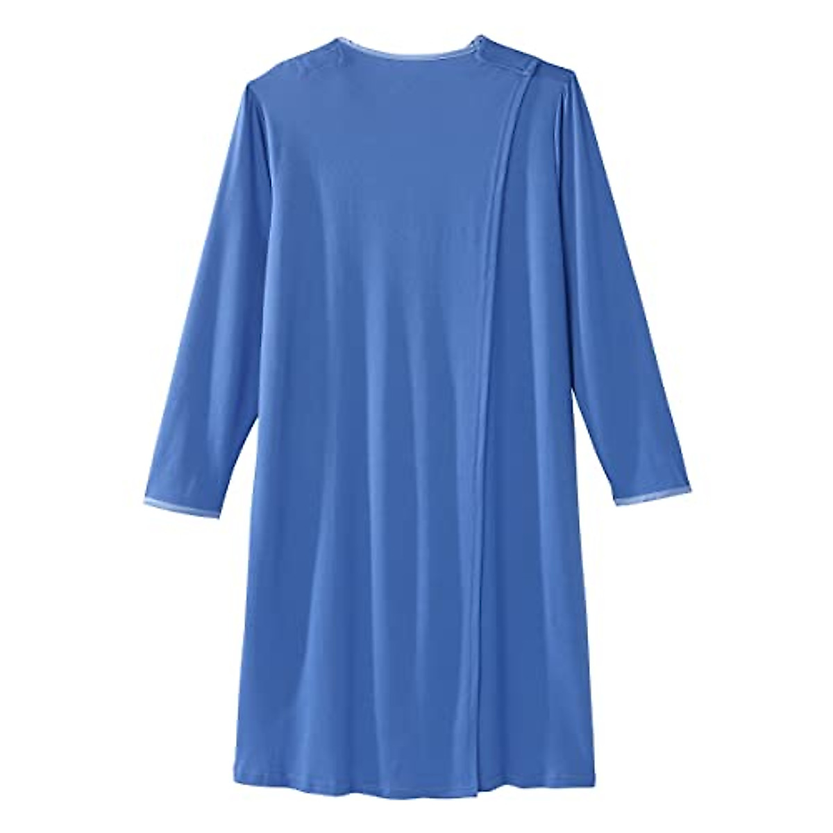 Silvert's Adaptive Clothing & Footwear Open Back Night Gown For Ladies - Assisted Dressing Hospital Gown - Blue MED