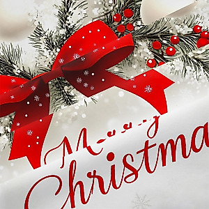 CCoutueChen Xmas Duvet Cover Queen Red White Christmas Comforter Cover Farmhouse Holiday Decor Duvet Cover Set 3Pcs (2 Pillowcases, No Comforter)