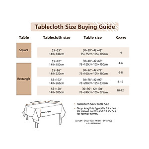 Laolitou Checkered Thanksgiving Tablecloth Rectangle Washable Buffalo Plaid Fall Table Cloth with Tassel Cotton Linen Gingham Table Cover for Dining Room, Orange, Rectangle, 55''x70'', 4-6 Seats