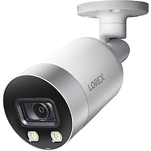 Lorex E891AB-E 4K Ultra HD Smart Deterrence IP Camera with up to 150ft Color Night Vision and 111 Degrees Field of View