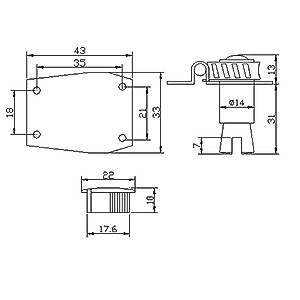 Golden Gate B-107 Vintage Electric Bass Guitar Tuners - Set of 4 - Nickel