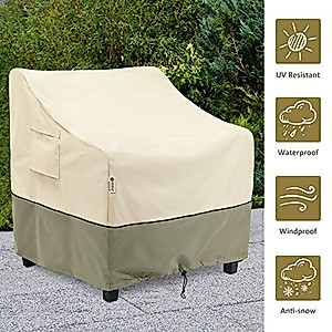 COSFLY Patio Furniture Covers Waterproof,Outdoor Chair Covers Heavy Duty - Fits up to 35W x 38D x31H Inches (1 Pack)