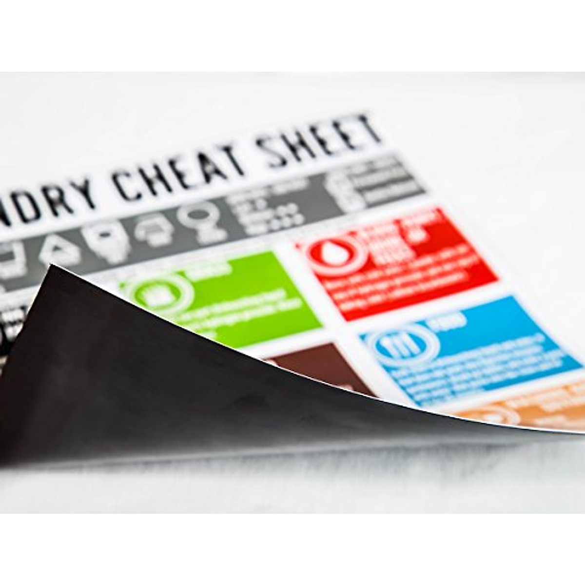 Voisin Products Magnet | Laundry Cheat Sheet | Laundry Room Decor or Laundry Room Sign | How to Do Laundry | Laundry Magnet Includes: Laundry Symbols & Stain Removal Chart | Laundry Room Wall Decor