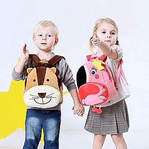 Ladyzone Toddler Backpack Zoo Animals Backpacks Cute Plush Bag Cartoon 10" Preschool Book Bag For 2+ Years Girls Boys (Rabbit)