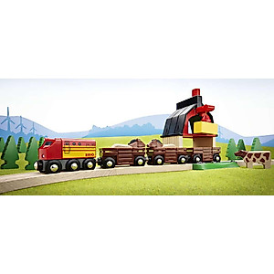 BRIO 33719 Farm Railway Playset – Interactive Toy Train Set for Kids | FSC-Certified Wood | Expandable Tracks | Promotes Skill Development