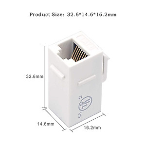 VCE 5-Pack CAT6 RJ45 Keystone Jack Inline Coupler Bundle with 6-Pack HDMI Female Keystone Coupler