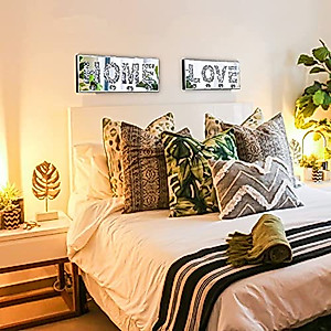 Crush Diamond Mirrored Love Letter Plaque Sign for Wall Decor, Crystal Clear Hooks Key Holder Key Hanger, Silver Mirror Decoration Wall Art, Wall Mounted Home Decor 15"×5.9"×1.6"