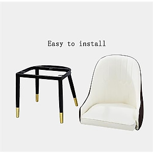 FIXARE Dining Chairs Set of 4 Modern Kitchen Living Room Chairs PU Leather High Back Soft Seat Side Chair with Metal Legs,Water Proof (Color : A9)