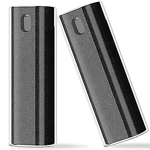 2 Pcs Fingerprint Proof Screen Cleaner, 3 in 1Touchscreen Mist Cleaner Spray Wipe Cleaner Fingerprint-proof Screen Cleaner Soft Fiber Flannel , Safe for All Phones Glasses Tablet Laptop TV Watch Screens (black)