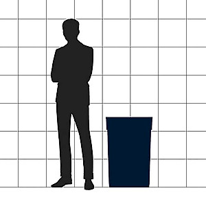 Krollen Industrial 23 Gallon Blue Recycle Slim Jim Trash Can with Paper Slot