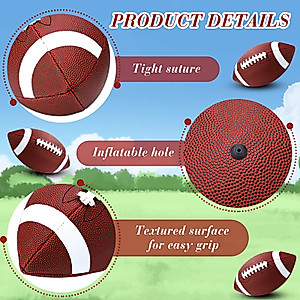 Jerify 20 Pack Composite Leather Footballs Bulk Official Size 6 Footballs Inflatable Football with Pump Indoor Outdoor Footballs Bulk Water Footballs for Kids Adults Training and Recreational Play