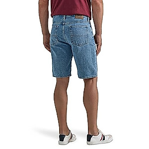 Wrangler Authentics Men's Classic Relaxed Fit Five Pocket Jean Short, Light Stonewash, 38
