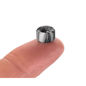 Teak Tuning Apex 61D Urethane Fingerboard Wheels - Slim Bowl Shaped, 7.5mm Diameter - ABEC-9 Stealth Bearings - Made in The USA - Grey & White Swirl Colorway