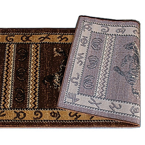 Western Area Rug Design 370 Lodge Brown (2 Feet 4 Inch X 10 Feet 9 Inch) Runner
