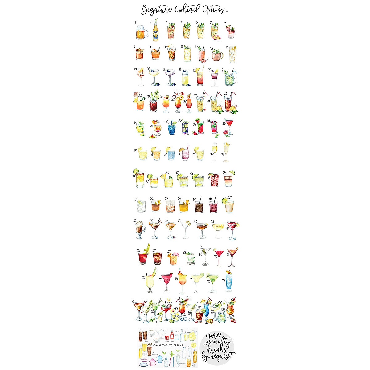 Signature Drink Sign for Wedding or Party Bar Menu Sign, Wedding Sign, Bar Sign His Hers Drinks Custom Drinks Sign Clear