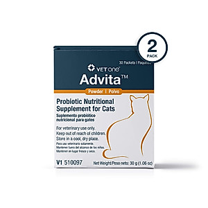 VetOne Advita Probiotic Nutritional Supplement Powder for Cats (2 Pack)