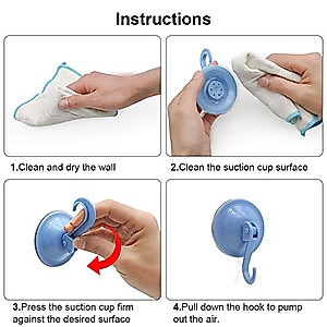 Suction Cup Hooks, Removable Power Lock Vacuum Shower Suction Hooks for Bathroom Towel Kitchen Livingroom Wall Hanger(80 Pack)