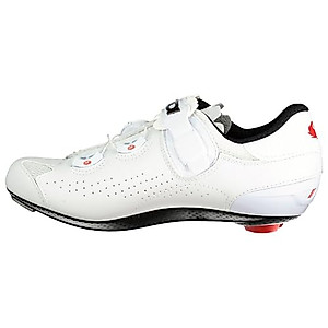 Sidi | Cycling Shoes, Professional Women's Road Bike Shoes Genius 10 Woman, Carbon Sole, Soft Instep Closure System, Integrated Heel, Stiffness Sole 6, Color White White [Size EU 40/US 6.5]