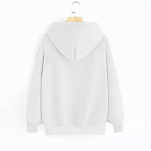 Women Casual Hoodies Hooded Sweatshirts Long Sleeve Hooded Pullover with Front Pocket Solid Pullover Hoodies