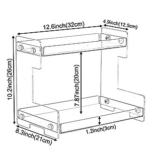 NEWRAIN Bathroom Organizer Countertop, Makeup 2-Tier Organizer Counter Organizer for Cosmetics, Vanity Holder for Lipstick,Cabinet Organizers and Storage