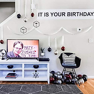 60 Pack The Office Balloons The Office Birthday Decoration Brown & Black & Silver Balloons The Office Party Merchandise by Dwight K. Schrute Office Theme birthday Decorations (12 Inch)