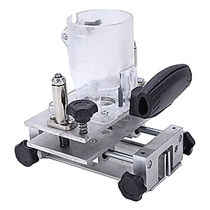 Slotting Machine,Woodworking Router Accurate Stable Wearproof Corrosion Resistance Trimming Router with Scale Dial and Drill Bit, Panel Punch Locator for chamfering, slotting, finishing