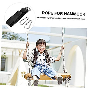Toddmomy 1 Set Children's Swing Chair Baby Sets Kids Suit Swing for Kids Tree Swing Kit Swing Set Hanging Kit Outdoor Swing for Kids Rope for Hammock Tree Swing Hanging Kit Strap Black Tie
