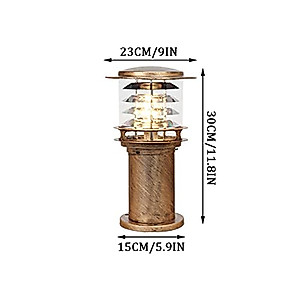 JSBDPHW Outdoor Waterproof Pillar Lamp Simple Modern E27 Column Light Acrylic Lamp Shade Garden Villa Post Light Lawn Floor Lamp Road Landscape Lamp