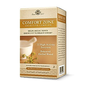Solgar Comfort Zone Digestive Complex, 90 Vegetable Capsules - Enzymes for Digestion - Support The Body’s Natural Digestive Process - Break Down Difficult To Digest Foods - Kosher - 90 Servings
