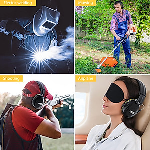 Dr.meter Ear Muffs for Noise Reduction, Green+Black & Orange