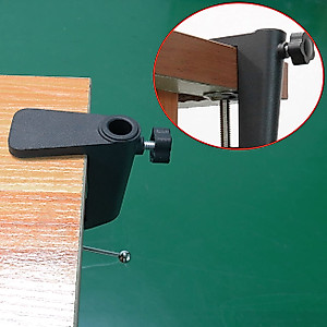 Ruiwaer Black C-Clamp Cantilever Bracket Clamp Holder Desk Lamp Clip Fittings Base Hose DIY Swing Arm Lighting Accessory Metal Clamp